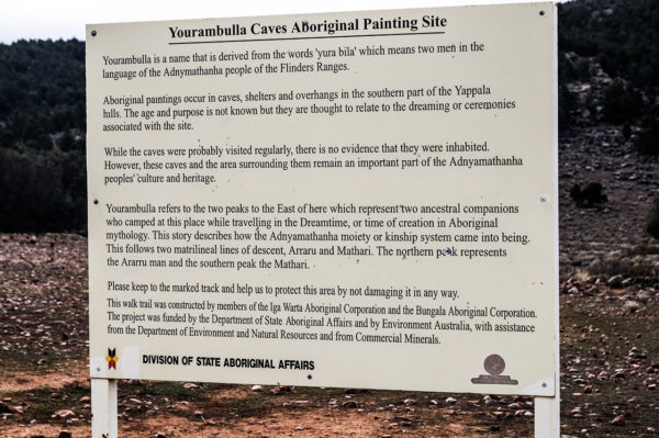 Aboriginal Cave Paintings at Yourambulla, South Australia